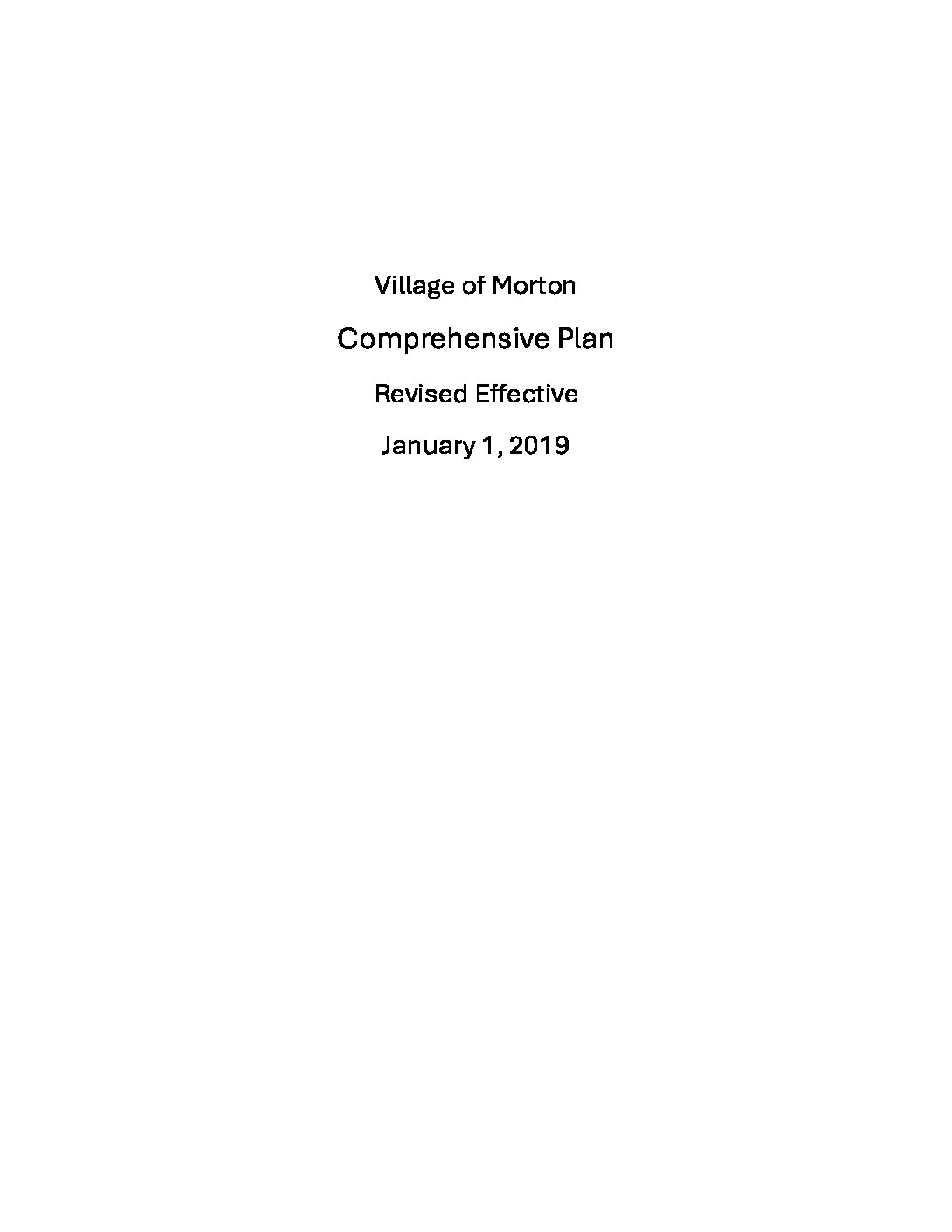Village of Morton 2019 Comprehensive Plan - Village of Morton | Morton ...